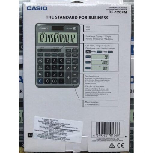 Máy tính Casio DF 120FM chính hãng - Văn phòng phẩm giá rẻ online TPHCM