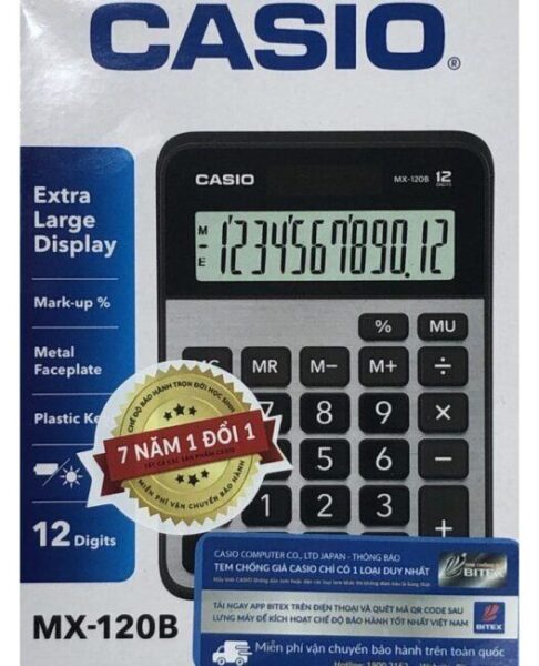 Máy tính Casio MX-120B chính hãng - Văn phòng phẩm giá rẻ online TPHCM